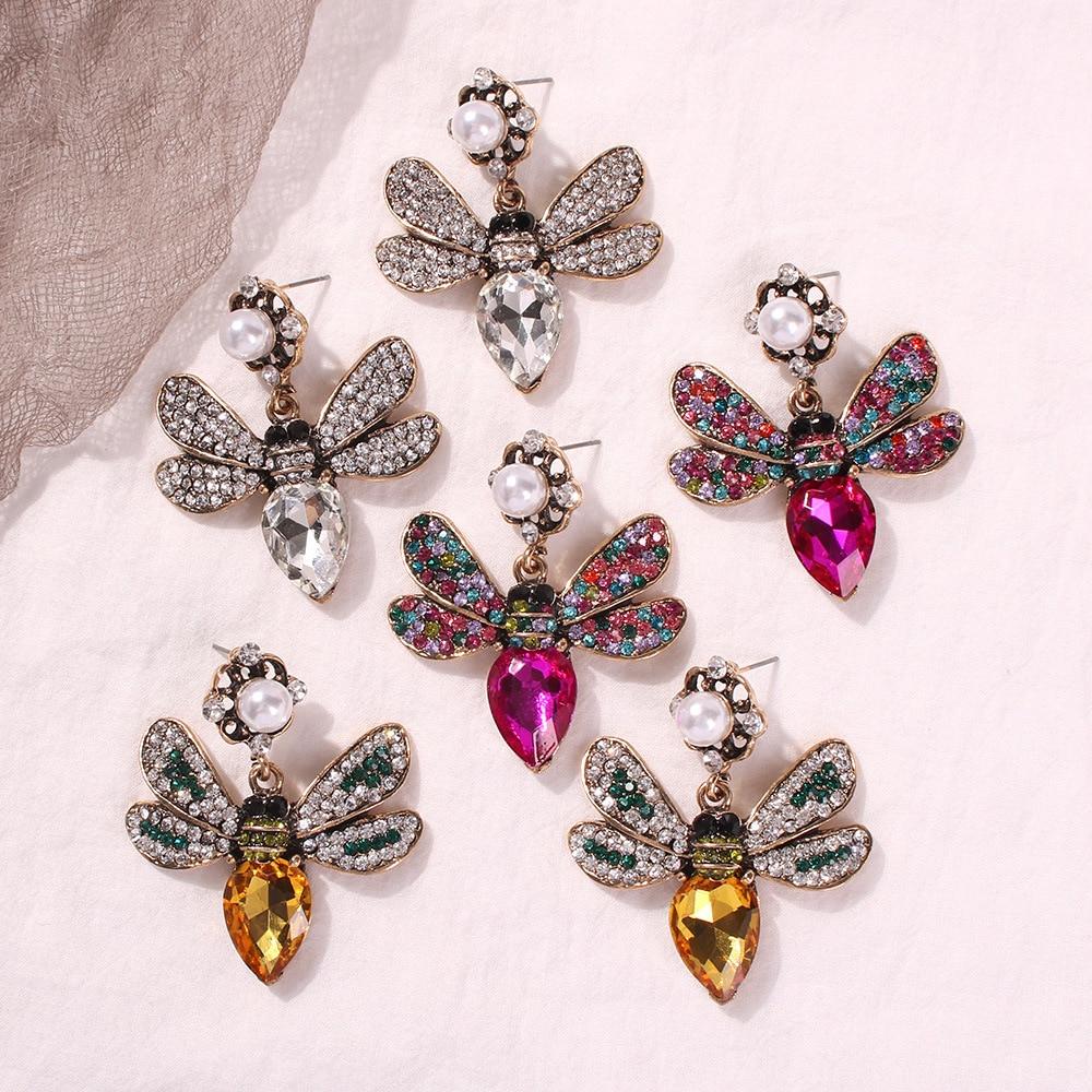 Pave Crystal Queen Bee Earrings | Pretty Fab Things